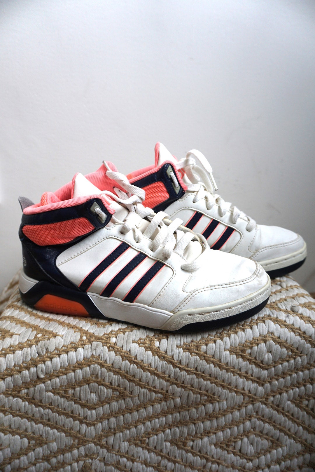 Vintage ADIDAS Boots / Trainers / White / High / Sneakers / Shoes ...