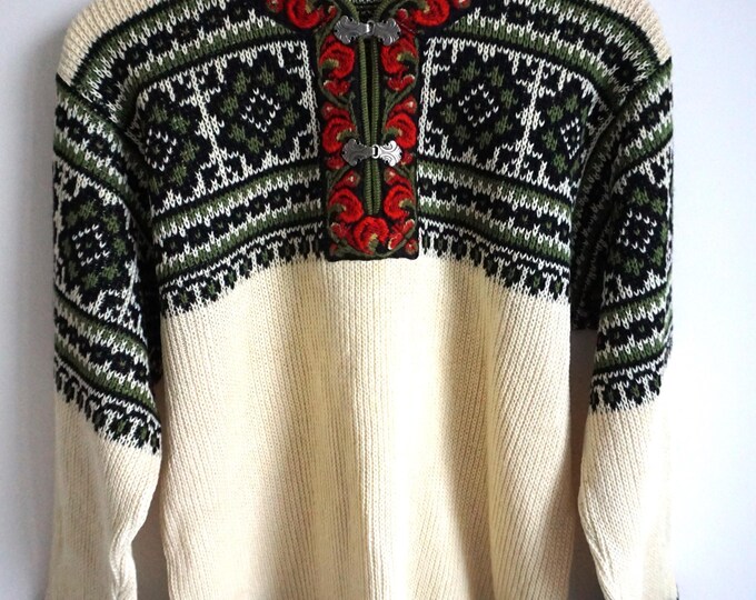 Vintage Norwegian Sweater / Norway Wool / Women / Men / Icelandic / M ...