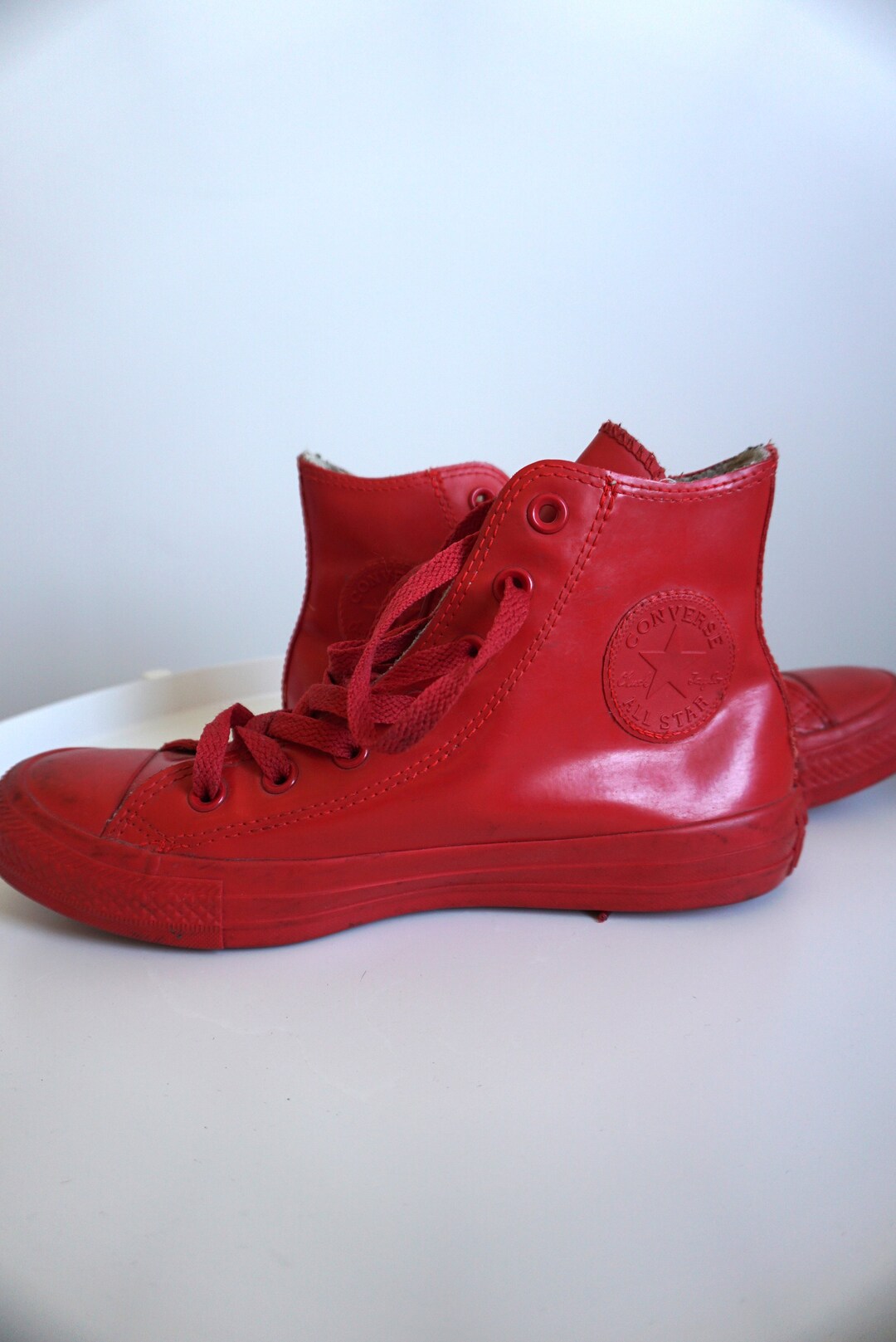 Vintage Red Converse Boots / Sneakers / All Stars / All Star / US 7.5 ...