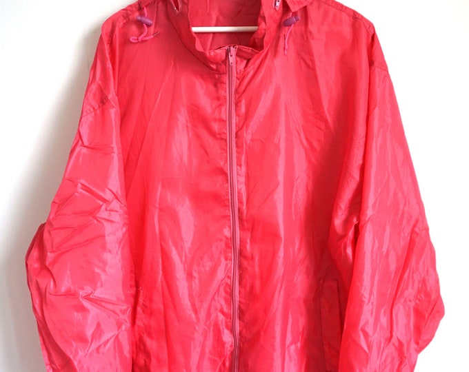 Vintage Pink Raincoat / Rain Coat / Windbreaker Outwear / Activewear ...