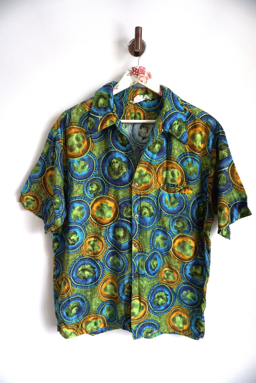 Vintage Men's Shirt / Crazy Pattern Shirts / Hawaii / Large / L ...