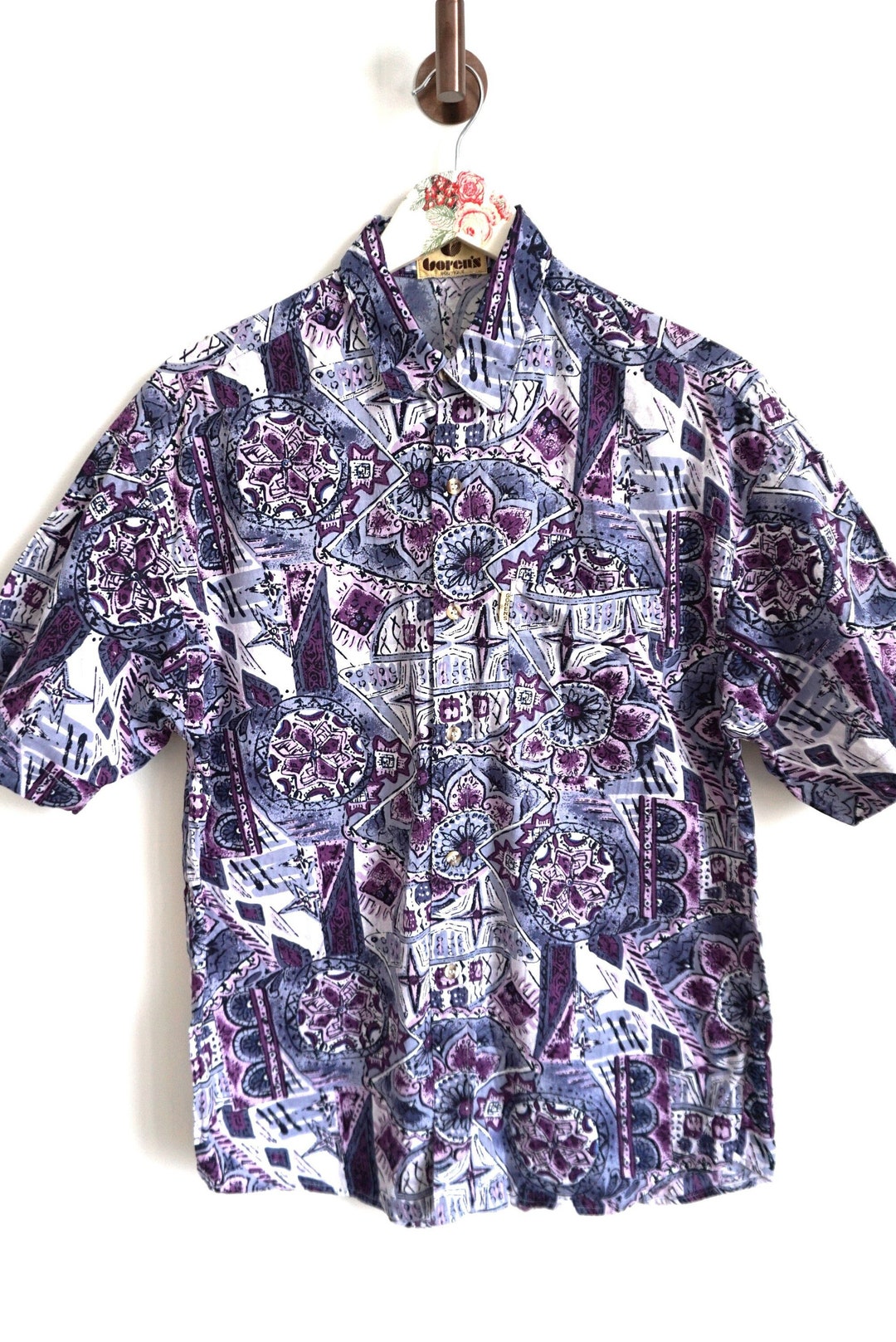 Vintage Men's Crazy Pattern Shirt / Hawaiian Shirts / Hipster ...