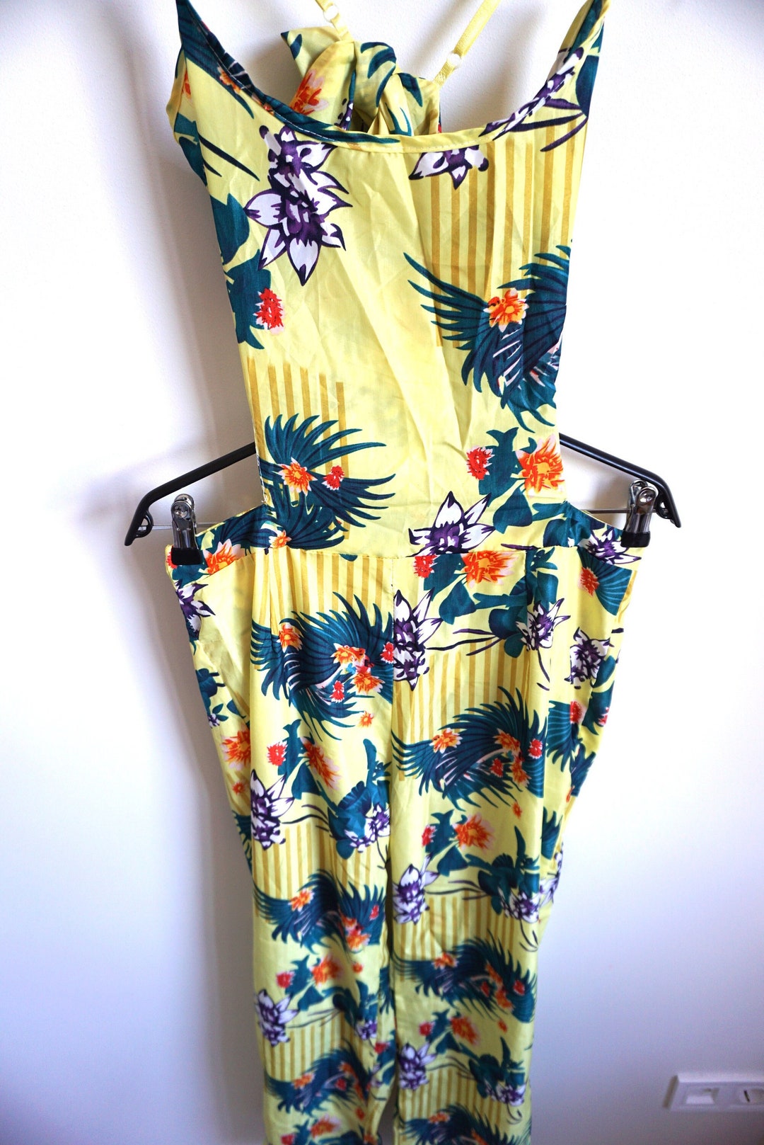 Vintage Summer Overalls / Medium / M / Onepiece / One Piece / Romper ...