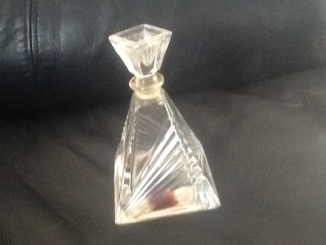 Vintage Pyramid Shaped Chrystal Perfume Bottle - Etsy