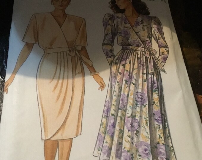 Retro 1980s New Look 6524 Sewing Pattern Misses Dresses Multi Size 6 to ...