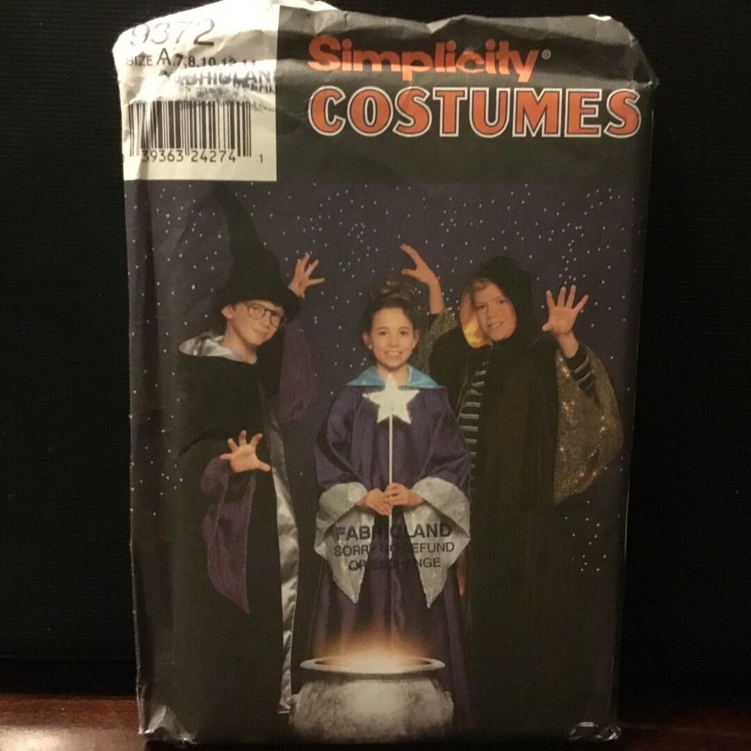 Simplicity Pattern 9371 From the Year 2000 Girls and Boys Wizard ...