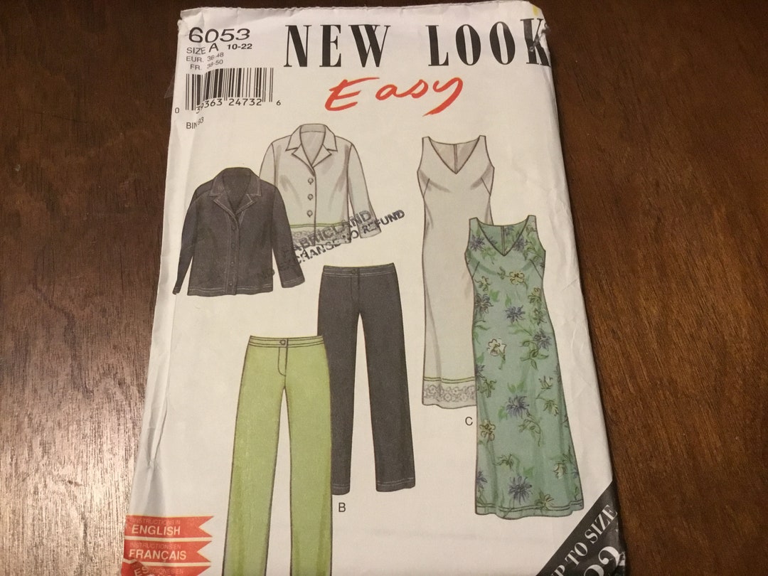 Out of Print New Look Pattern 6053 Multi Size Jacket Top Dress pants - Etsy