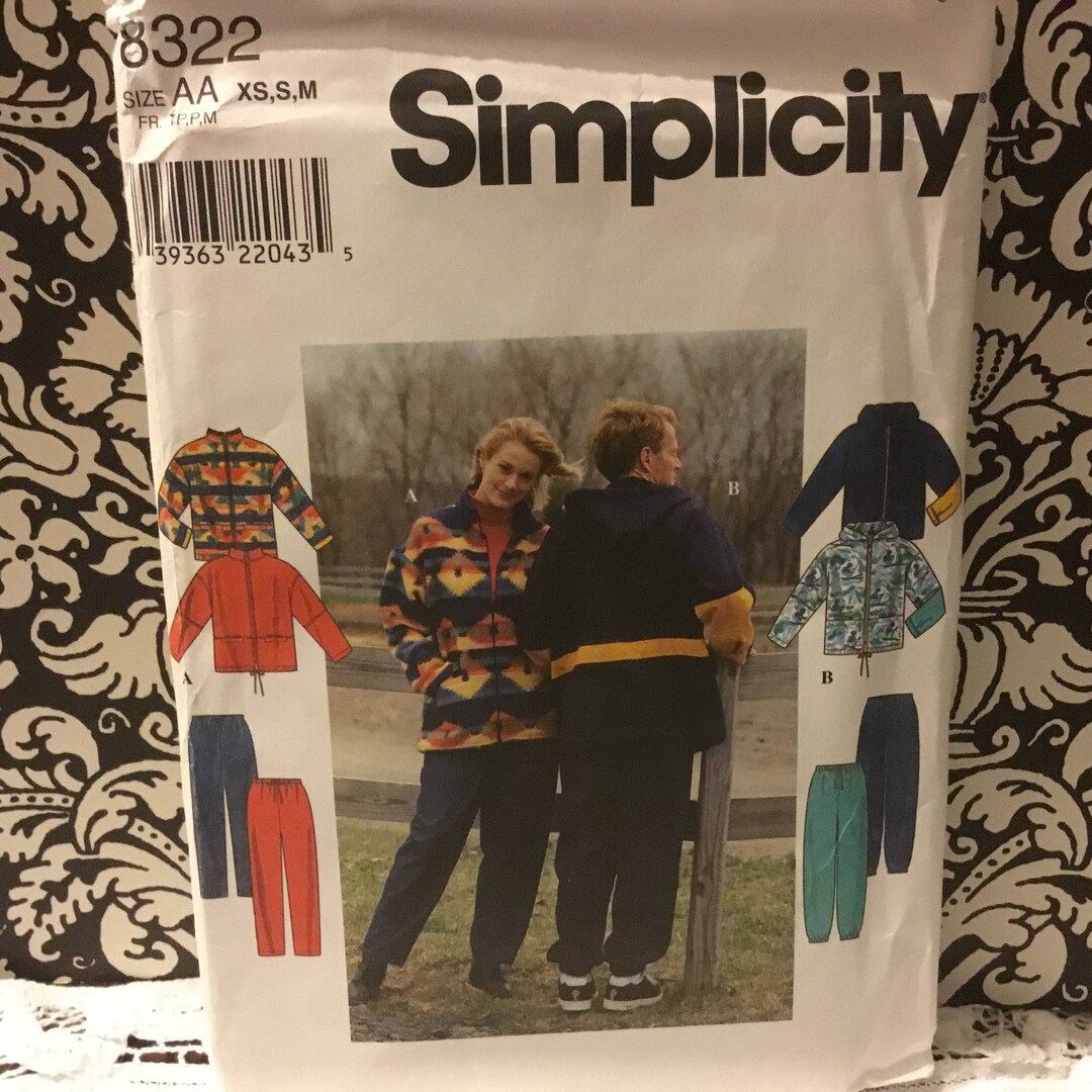 Vintage 1986 Simplicity 8322 Size AA Xs-sm-med Mens and - Etsy