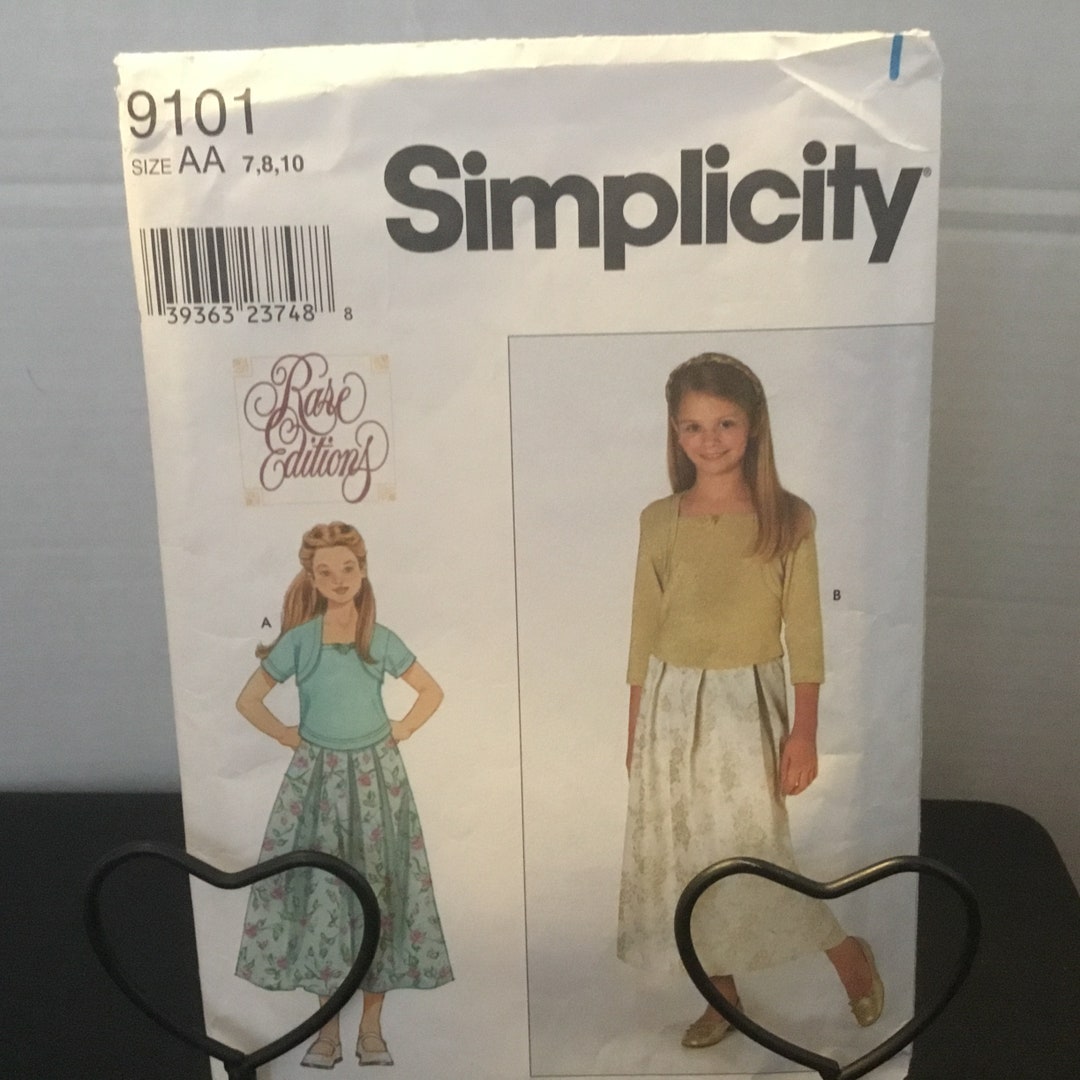 Gorgeous Simplicity Pattern 9101 a Rare Edition Size 7,8,10 Girls Skirt ...