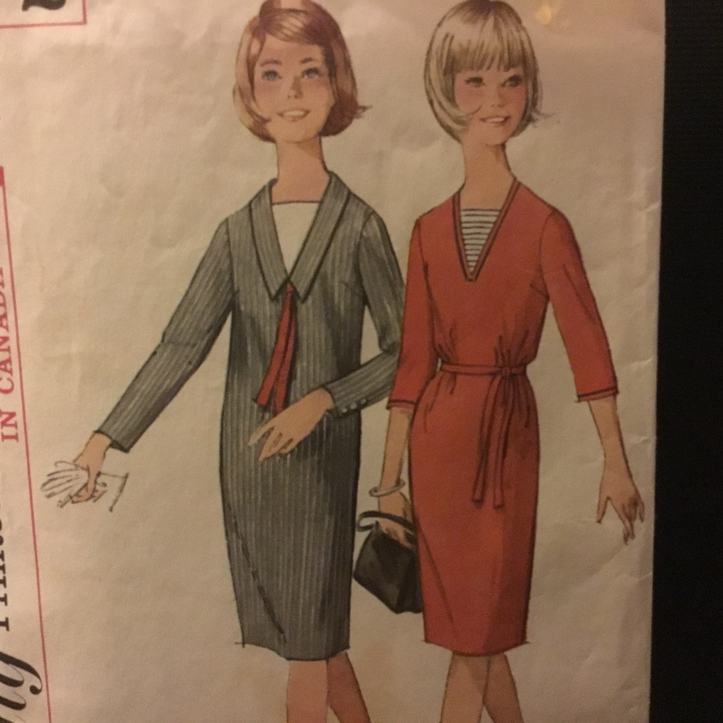 Vintage 1960s Simplicity pattern 5672 sub teen 12S teen-petite dress ...