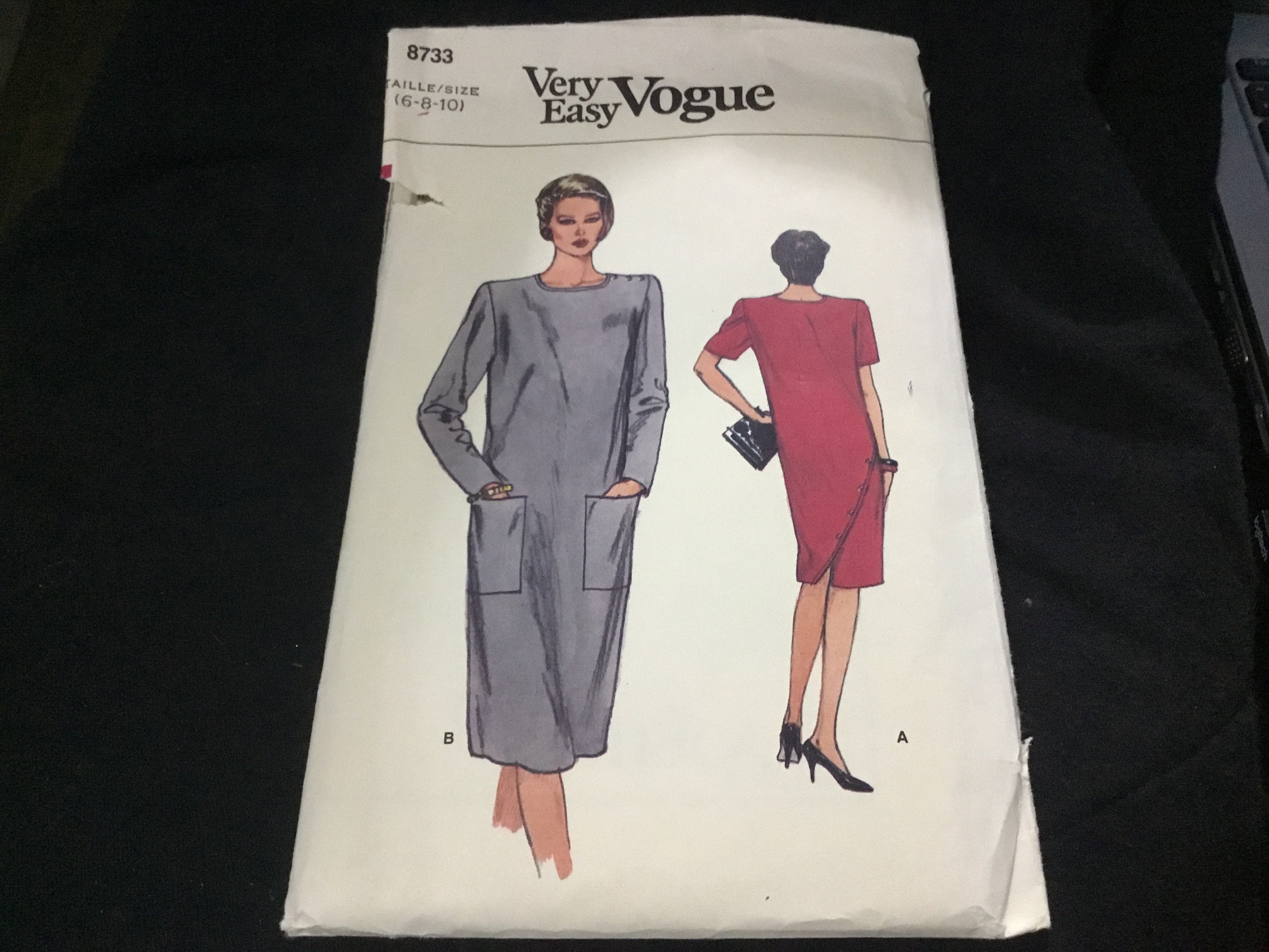 Vintage 1985 very easy very vogue 9410 pattern classic vogue jacket and ...