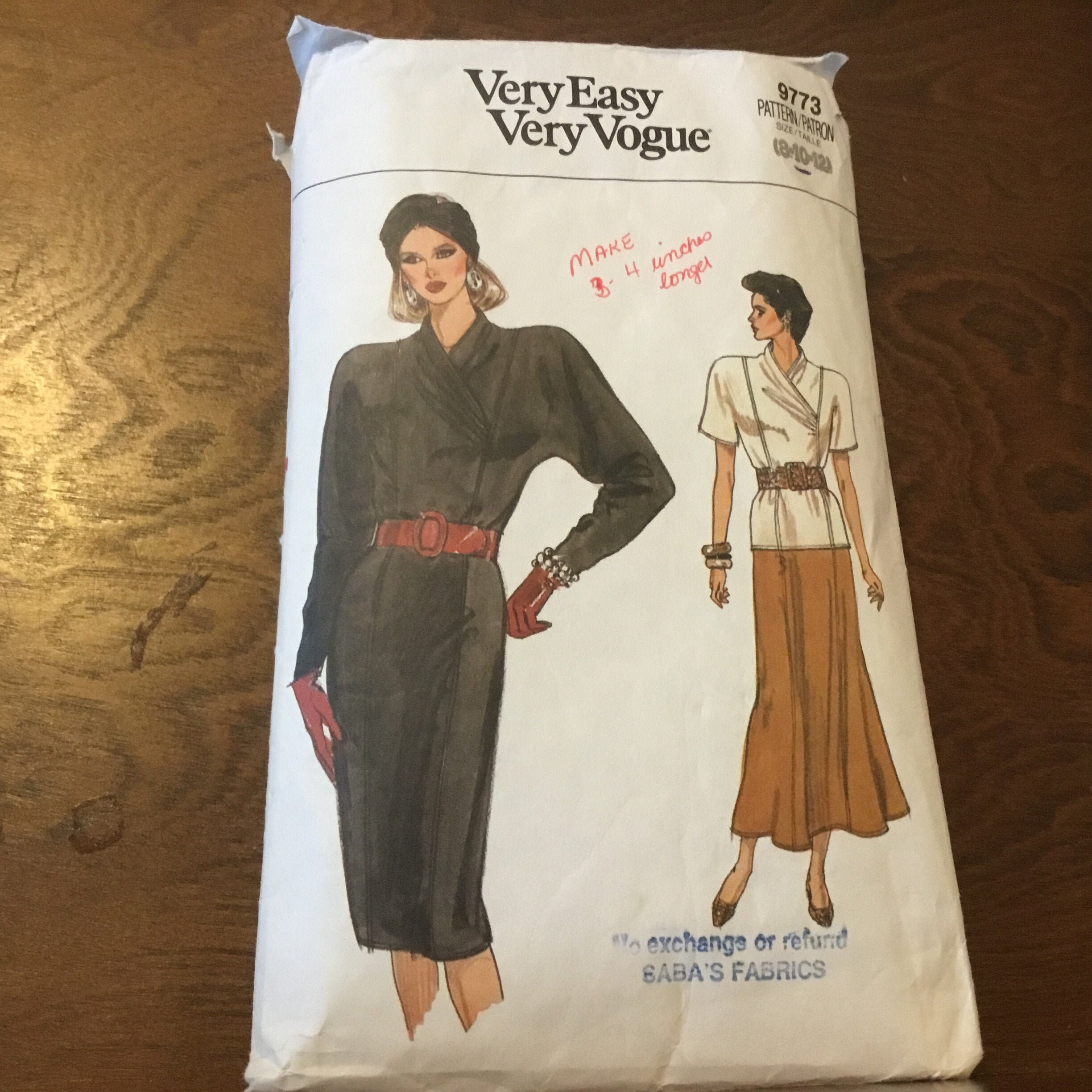 Vogue 9773 Very Easy Very Vogue Pattern Designer Vogue - Etsy Canada