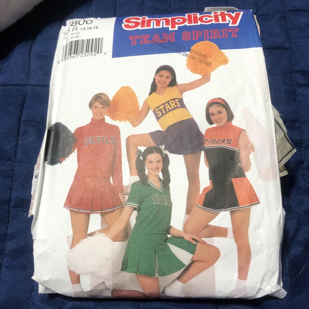 Simplicity 9806 Sewing Pattern, Retro 2014 Cheerleader Costume or ...