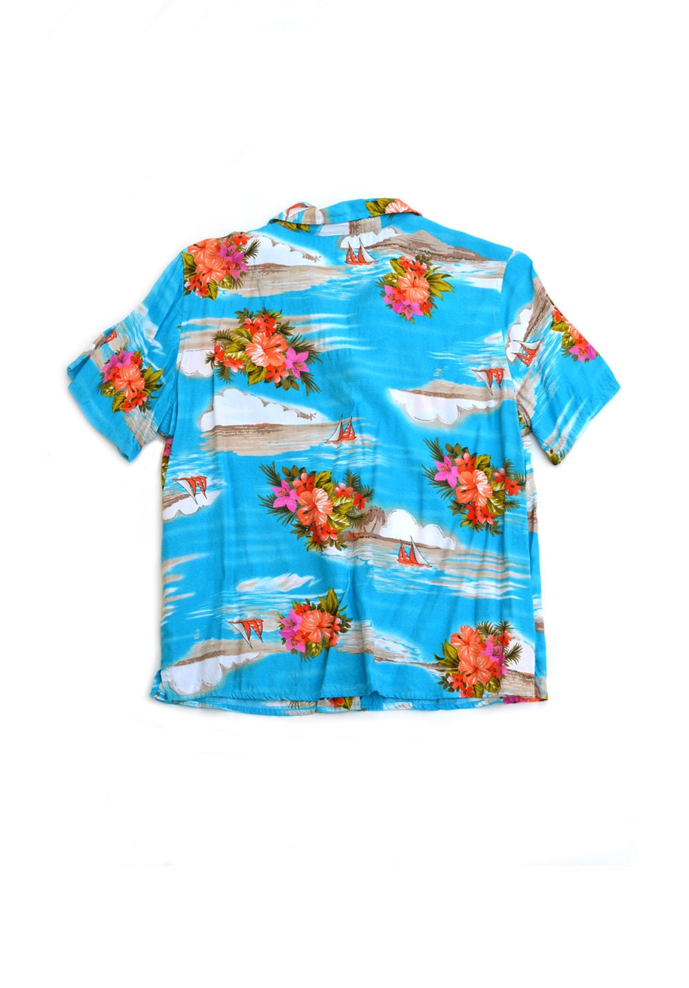 Aloha Shirt - Pool Blue - Women's Medium - Etsy