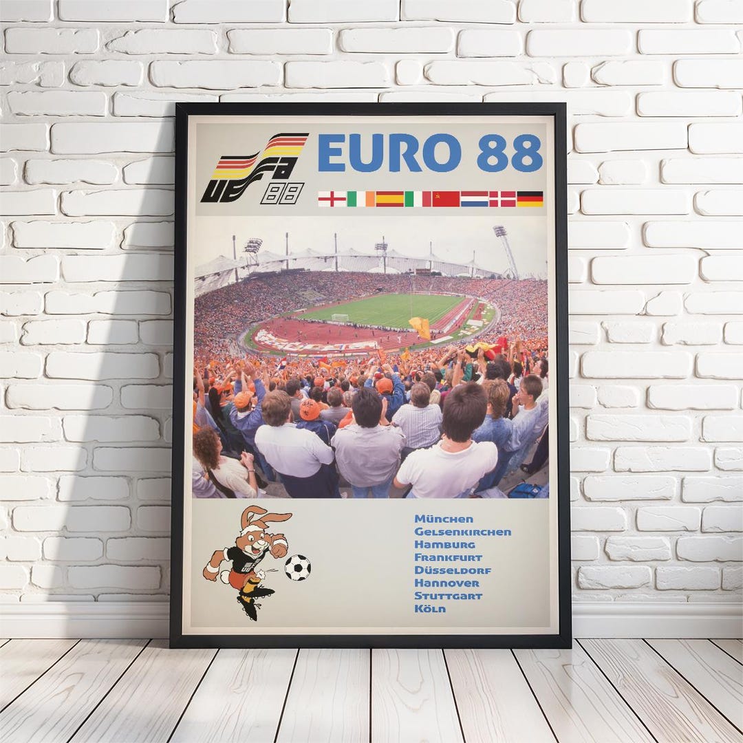Euro 1988 Germany Soccer Football Poster | 4 Sizes | European ...