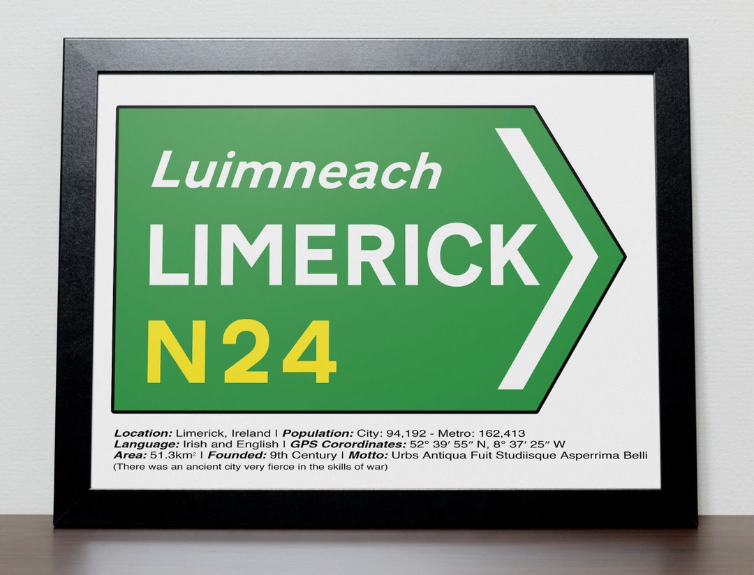Irish Road Signs LIMERICK - Etsy