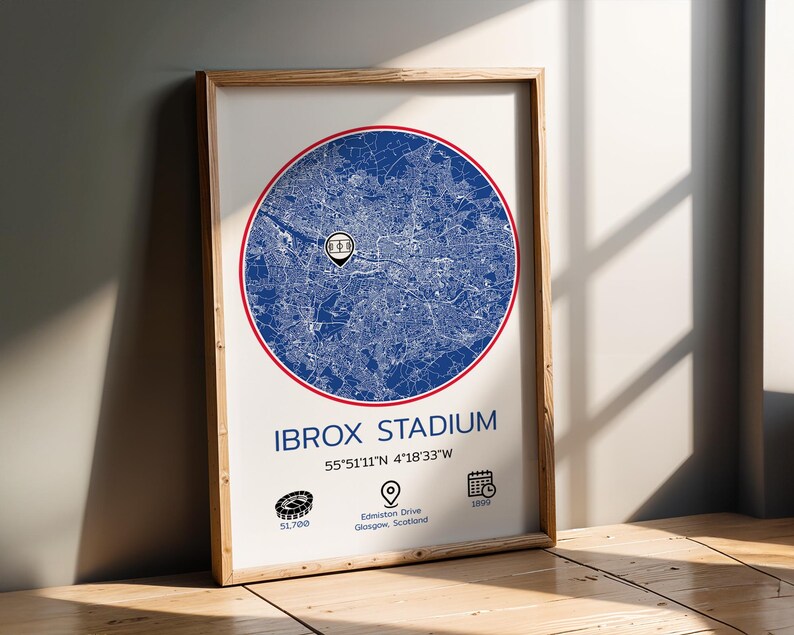 Scottish Football Stadium Map Art Print: Choose Your Club - Etsy
