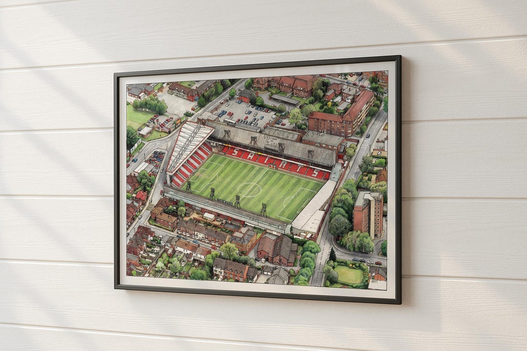 The Dell Stadium 1990 Southampton Poster | 4 Sizes | Isometric Soccer ...