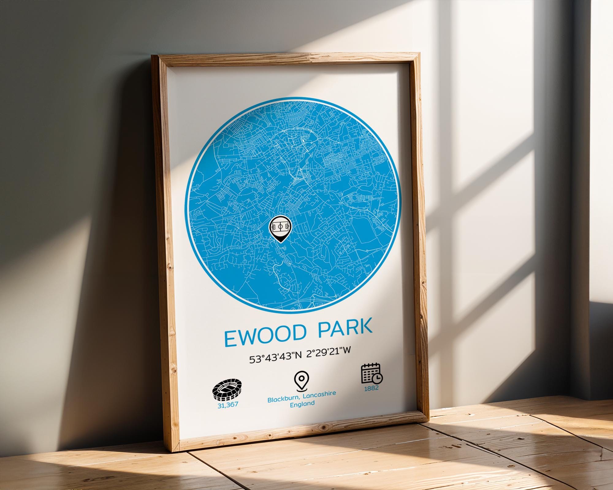 EFL Championship Stadium Map Poster: Choose Your Club - Etsy