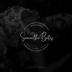 Photography Logo, Modern Round Circle Logo, Signature Logo, Handwritten ...