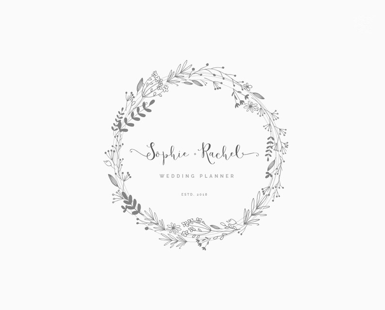 Instant Download Wreath Logo Photography Logo Botanical - Etsy