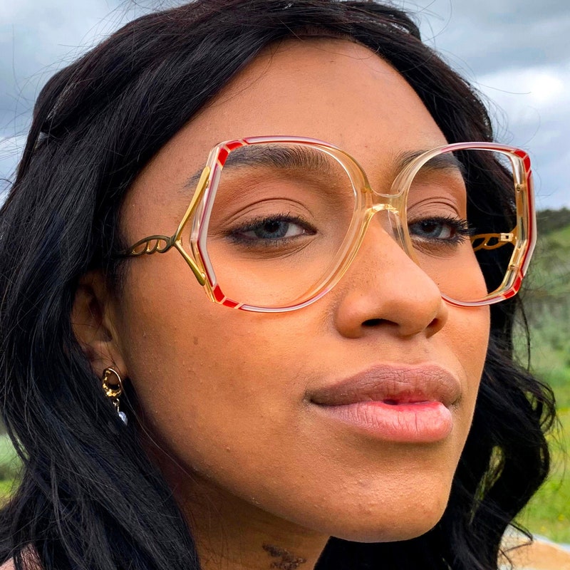 Red and Gold Eye Frames - Etsy UK