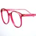 Red Plastic Oversized Eyeglasses Frames NO LENSES Dark Red - Etsy