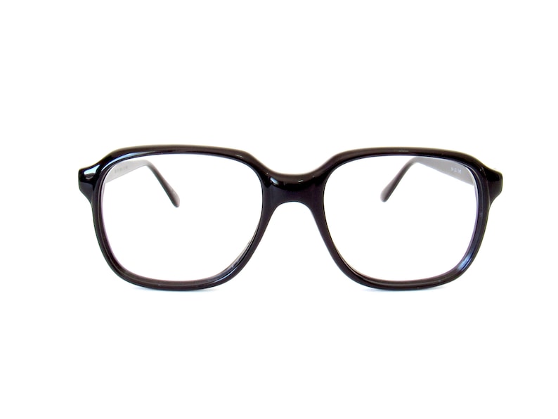 Vintage Black Hipster Eyeglasses Frames 1980s Rectangular - Etsy