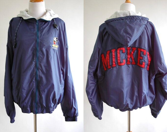 90s Mickey Mouse Windbreaker the Disney Catalog Sweatshirt Lined ...