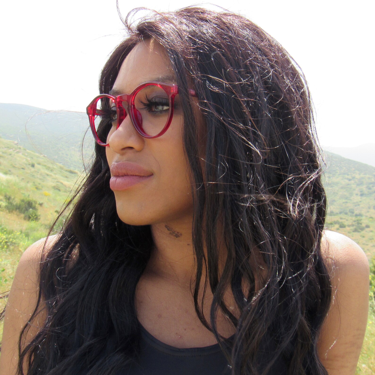 Red Plastic Eyeglasses Frames Cherry Red Hipster Glasses - Etsy