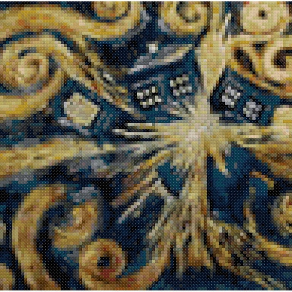 Tardis Cross Stitch - Etsy