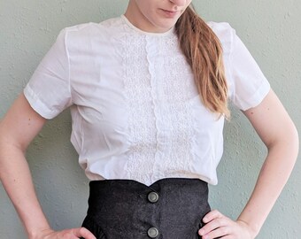 Back button blouse | Etsy