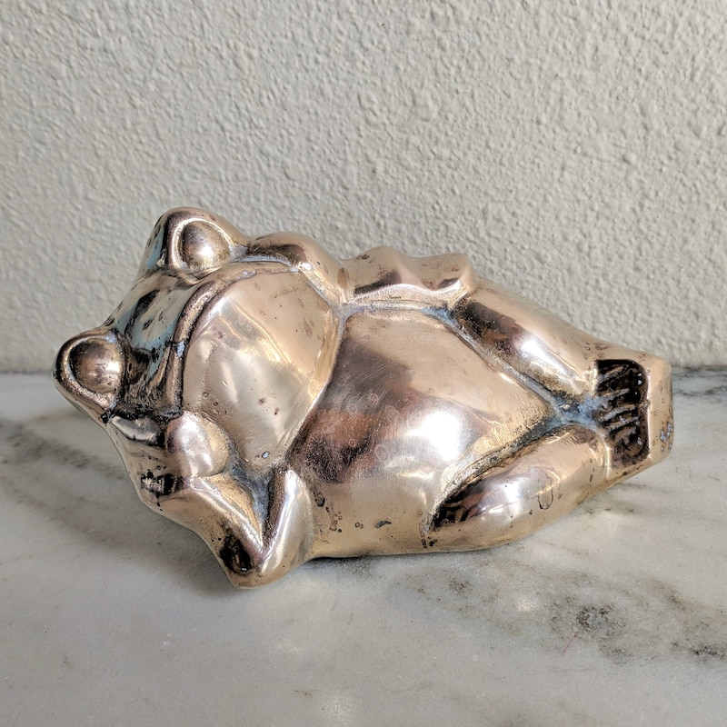 Brass Frog Figurine - Etsy