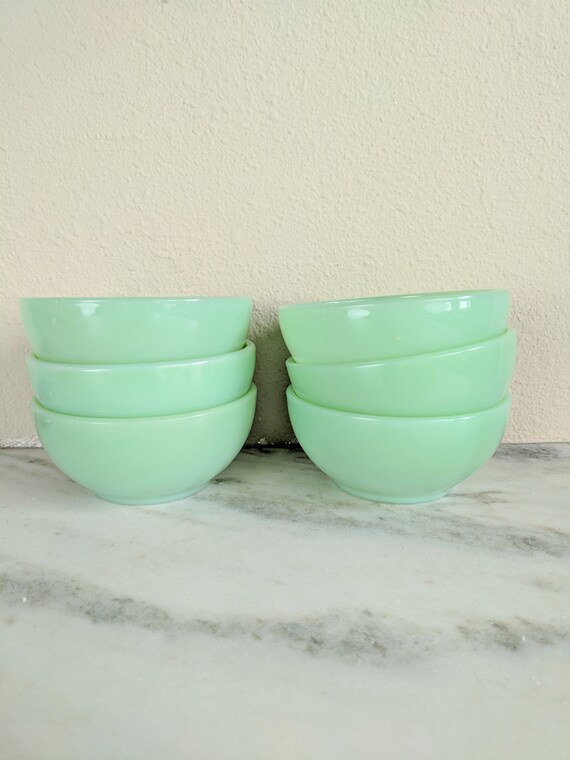 4 Fire King Jadeite Restaurant Ware Chili Bowls Vintage | Etsy