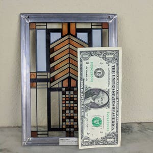 Frank Lloyd Wright Autumn Sumac Stained Glass Suncatcher, Mid Century ...