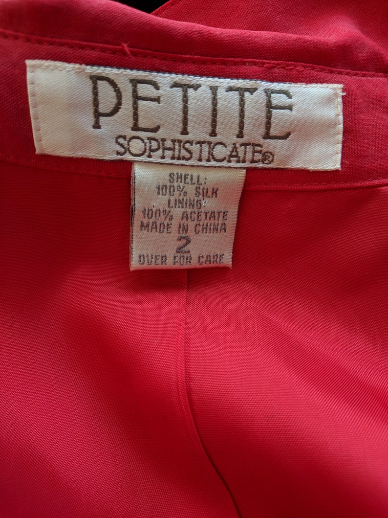 Vintage Red Silk Shirt Dress 1980s Button up Casual Pure Silk | Etsy