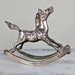 Large Vintage Solid Brass Rocking Horse Statue, Gold Rocking Horse ...