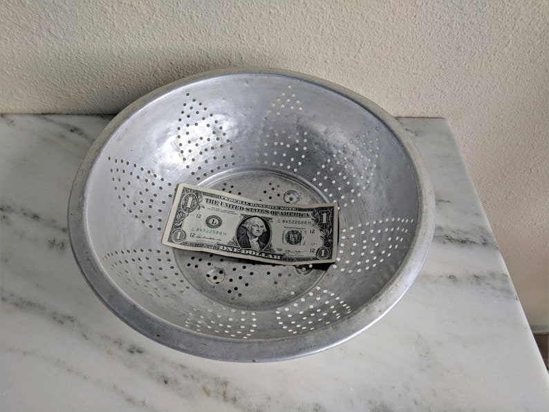 Vintage Aluminum Flower Colander Aluminum Strainer Sieve | Etsy