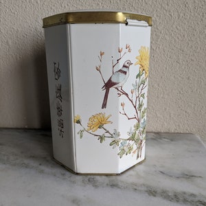 Vintage Asian Tea Biscuit Cookie Storage Tin, Kitchenware Metal Storage ...