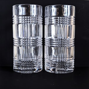3 Vintage Ralph Lauren Crystal Glass GLEN PLAID 14 Oz Highball Tumbler ...