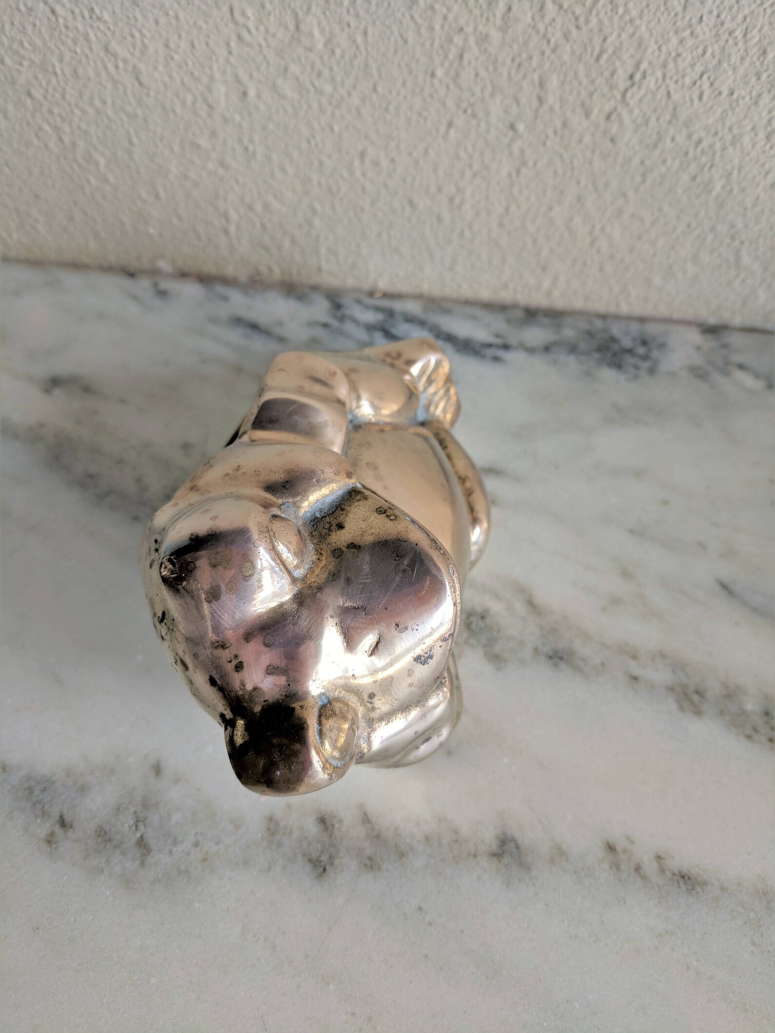 Large Solid Brass Frog Figurine Statue Gold Frog Desk | Etsy