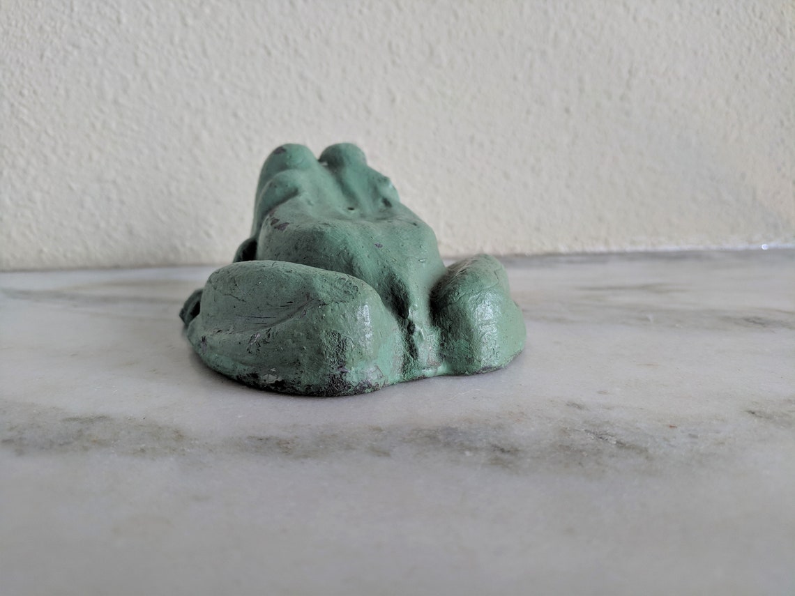 Antique Cast Iron Frog Door Stop Large Metal Toad Frog | Etsy