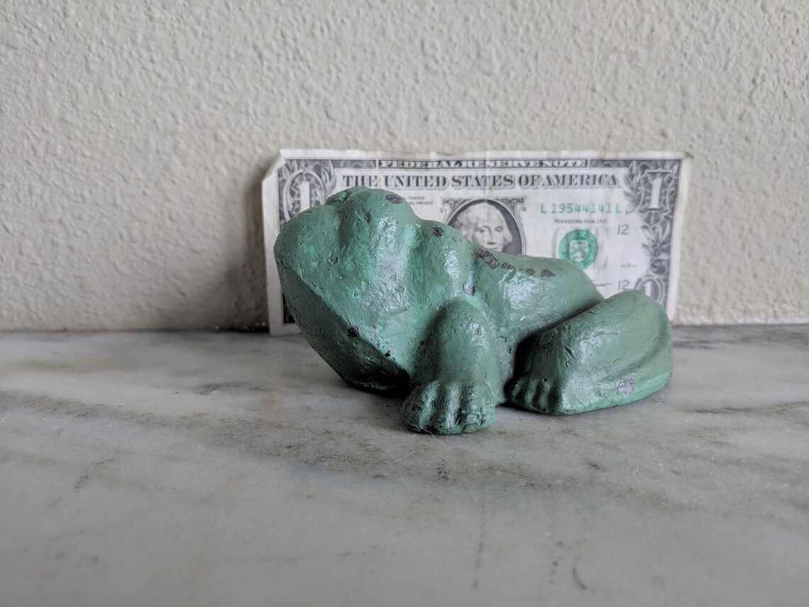 Antique Cast Iron Frog Door Stop Large Metal Toad Frog | Etsy