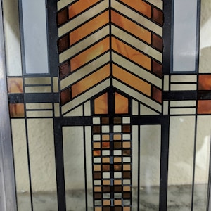 Frank Lloyd Wright Autumn Sumac Stained Glass Suncatcher, Mid Century ...
