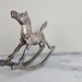 Large Vintage Solid Brass Rocking Horse Statue, Gold Rocking Horse ...