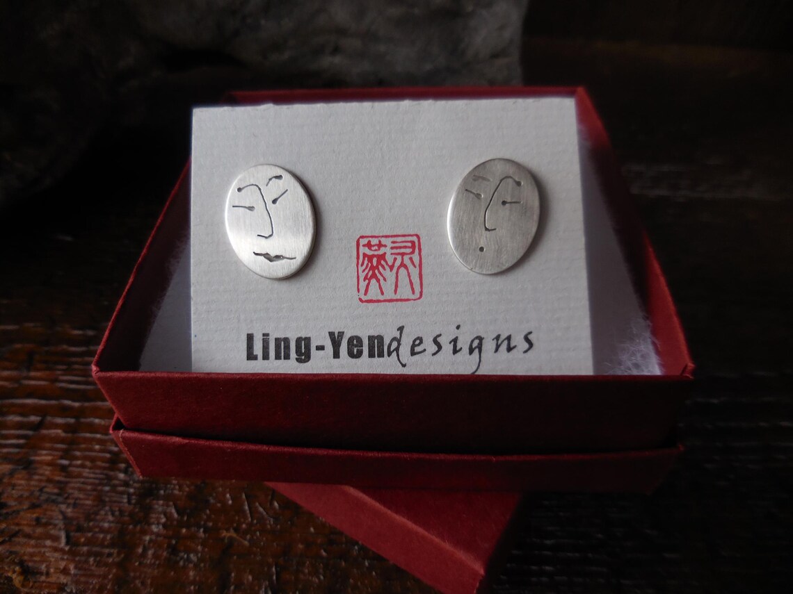 Ling-yen Oval Post Single Sheet Faces LY E 8501 - Etsy