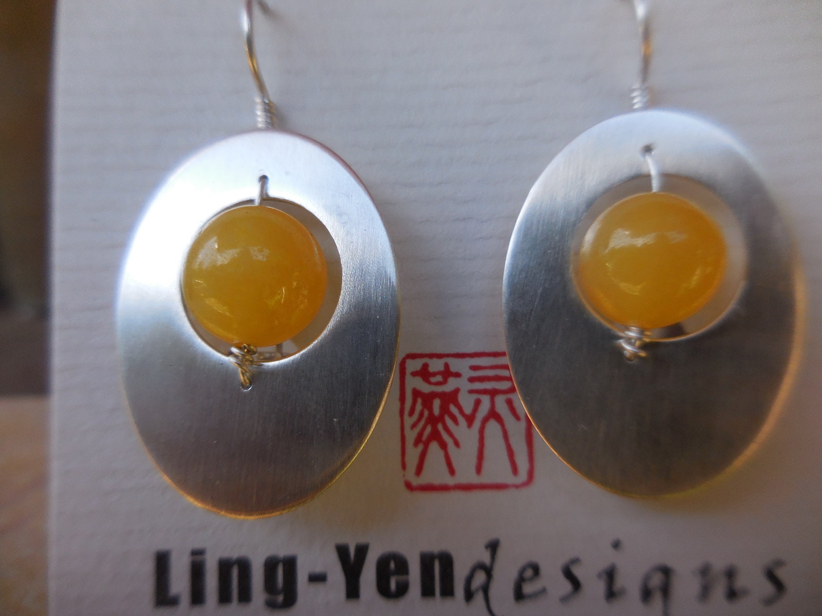 Ling-yen Designs "it Looks Like Breakfast" in Sterling Silver and Agate ...