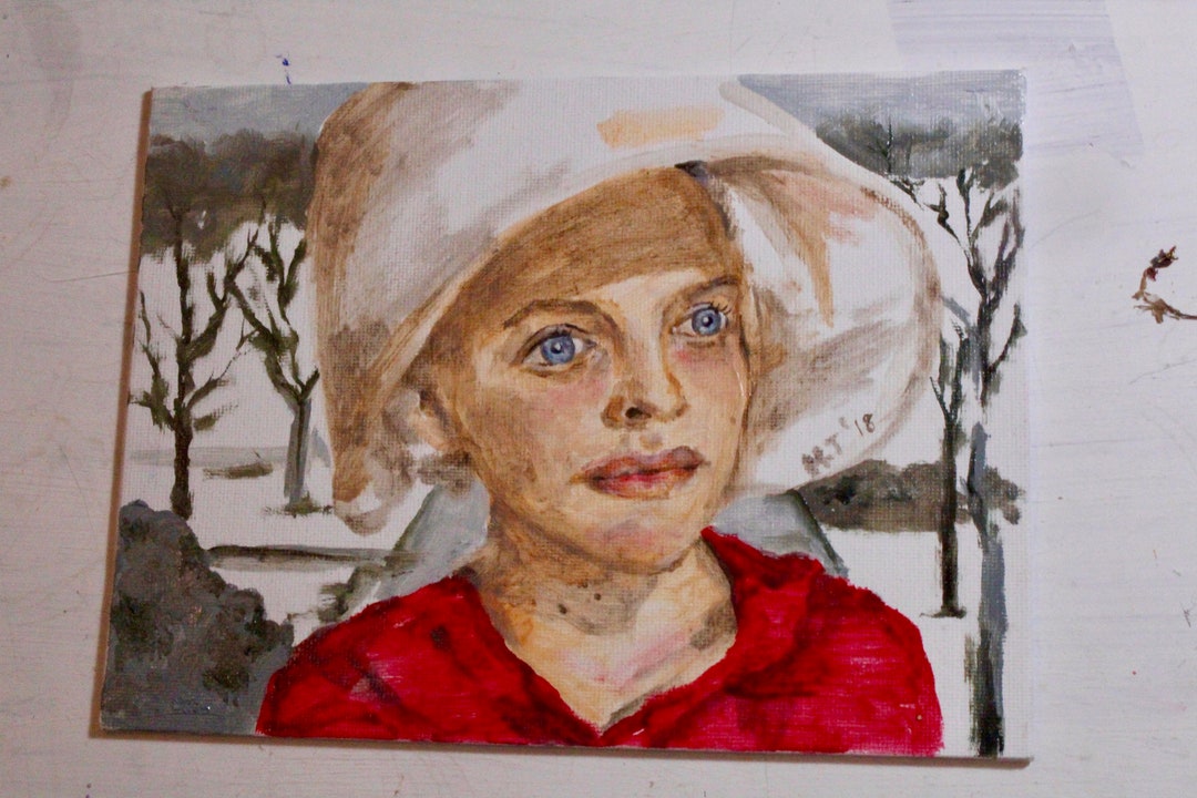 Offred Fan Art Handmaid's Tale Original Oil Painting on - Etsy