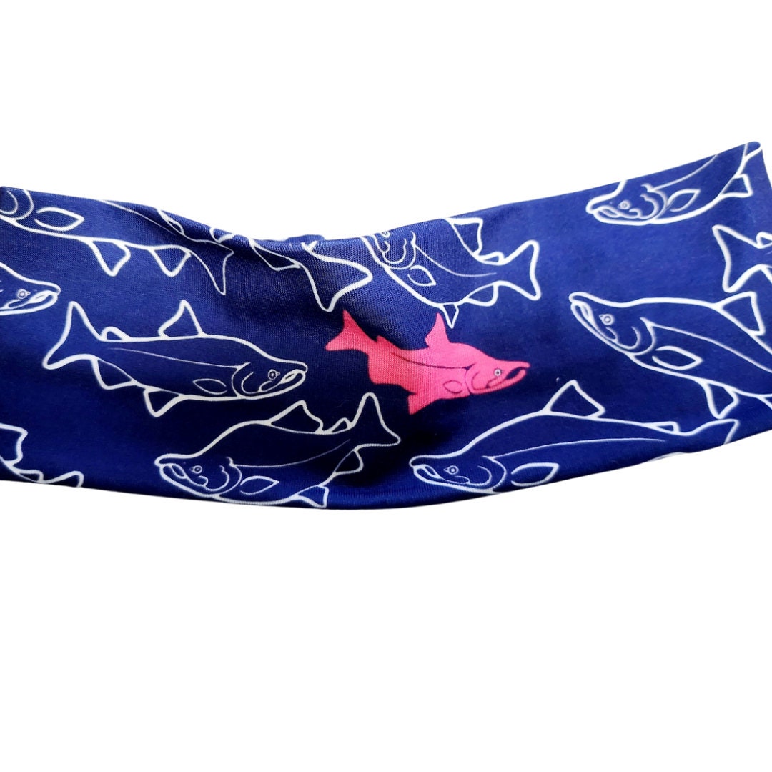 Handmade Stretchy Navy Fish Headband - Etsy