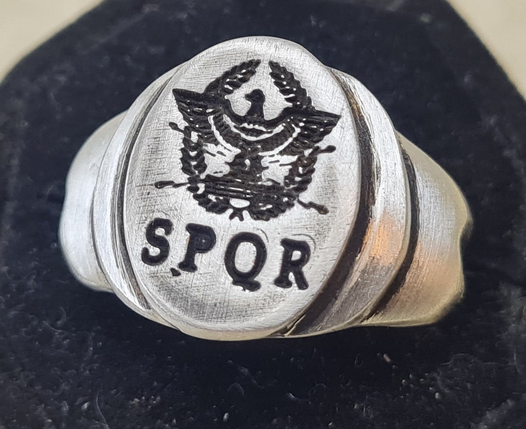 Spqr Ring Ancient Silver Legio -vintage-antique ROMAN RARE Handmade - Etsy